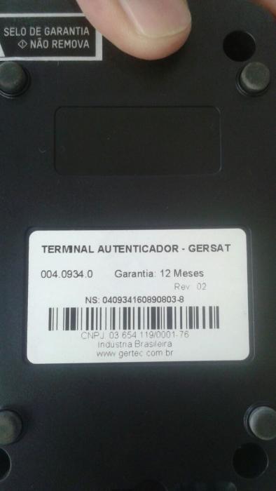 NUMERO SERIE EQUIPAMENTO SAT - ACBrSAT - Projeto ACBr