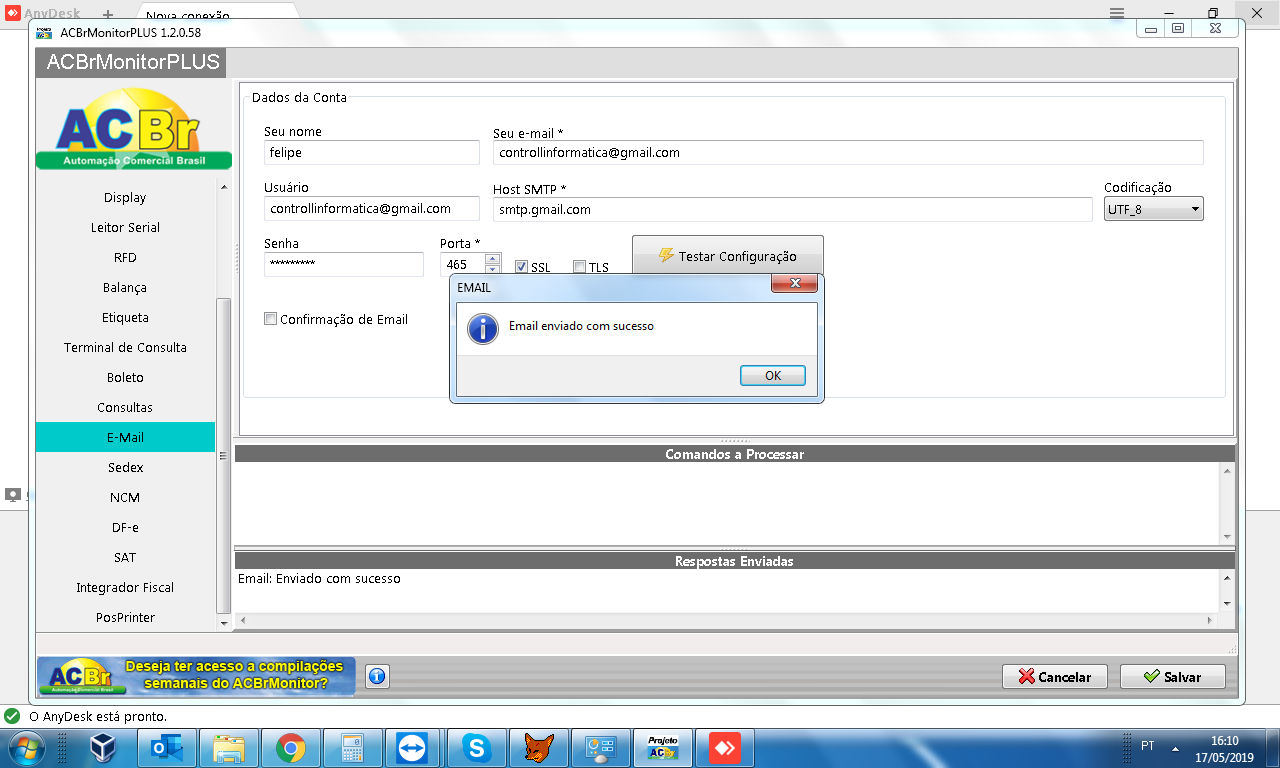 Erro ao enviar email (Unable to create file Erro ao enviar email (Unable to create file